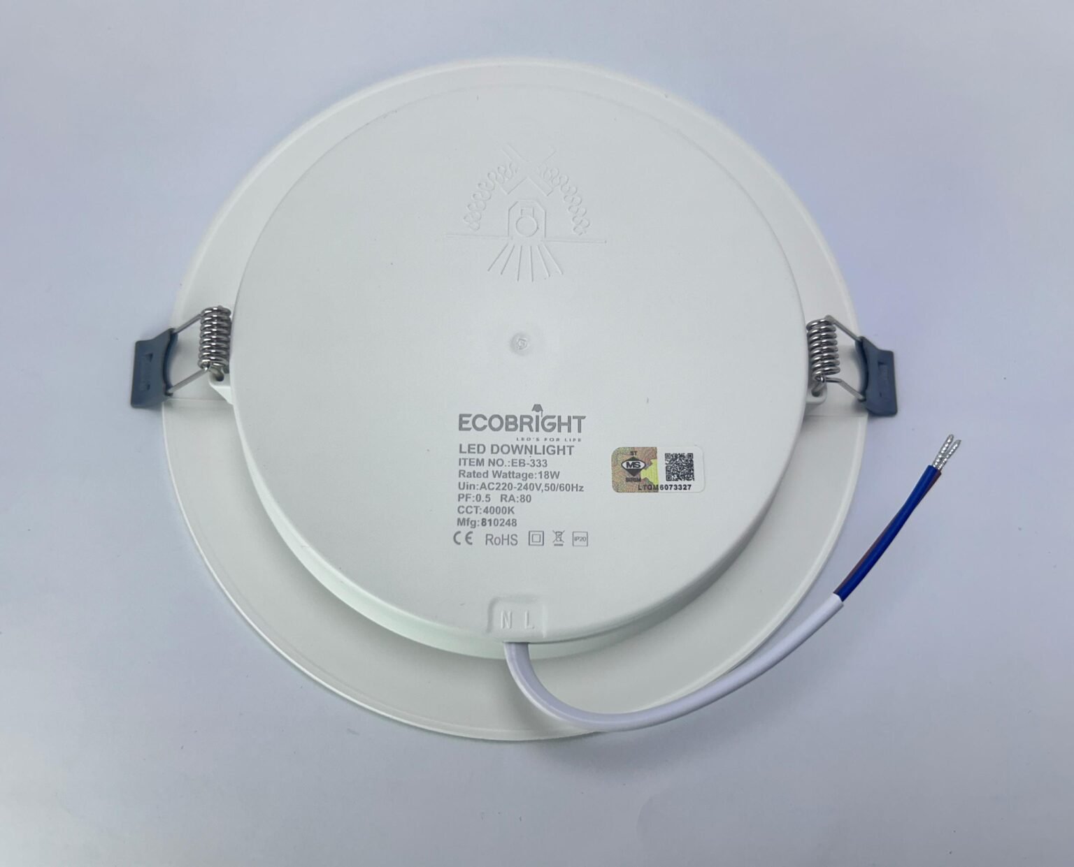 ECOBRIGHT EB333 LED D/L 6″ 18W 4000K/RD (SIRIM) – KS Group