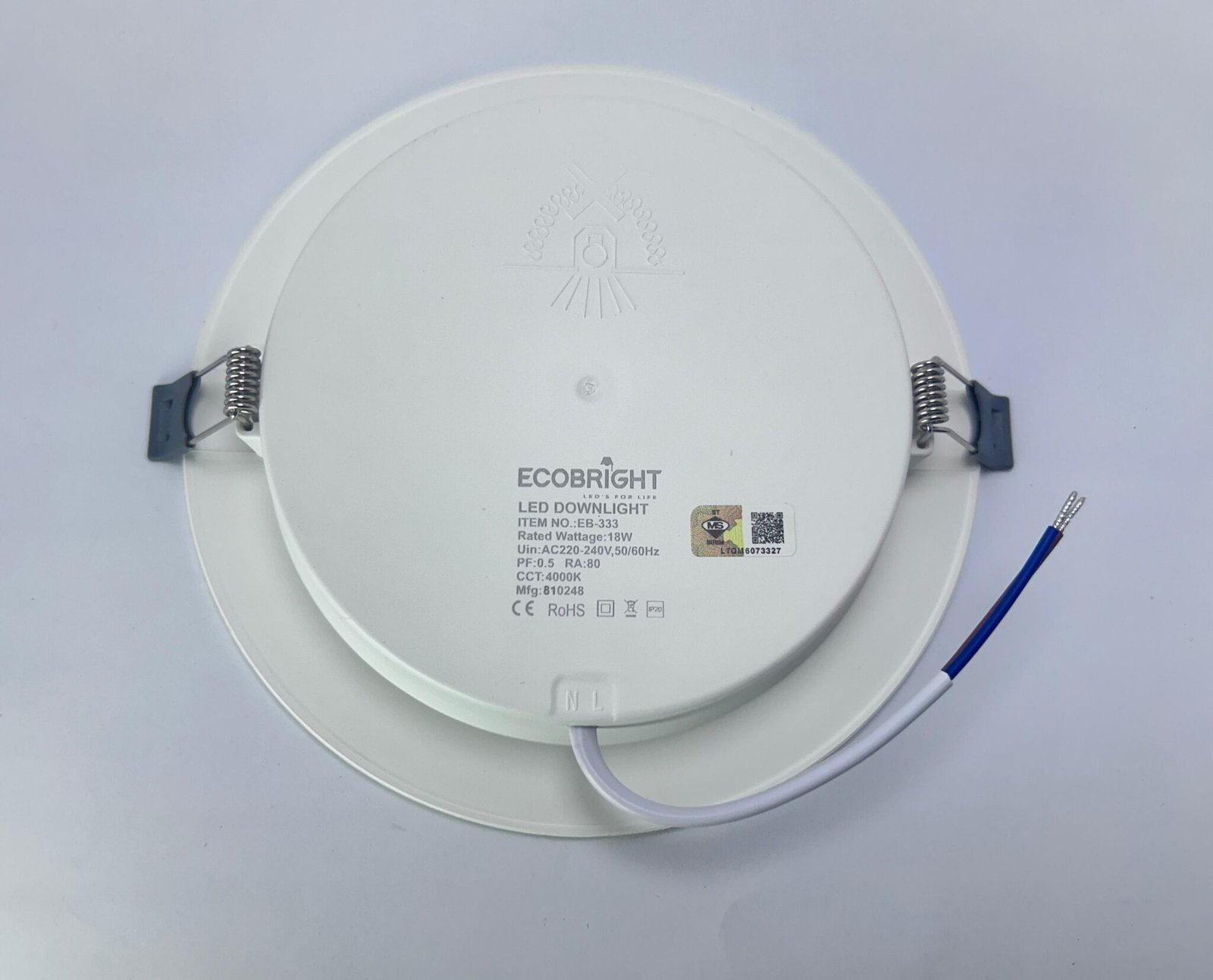 ECOBRIGHT EB333 LED D/L 6″ 18W 4000K/RD (SIRIM) – KS Group